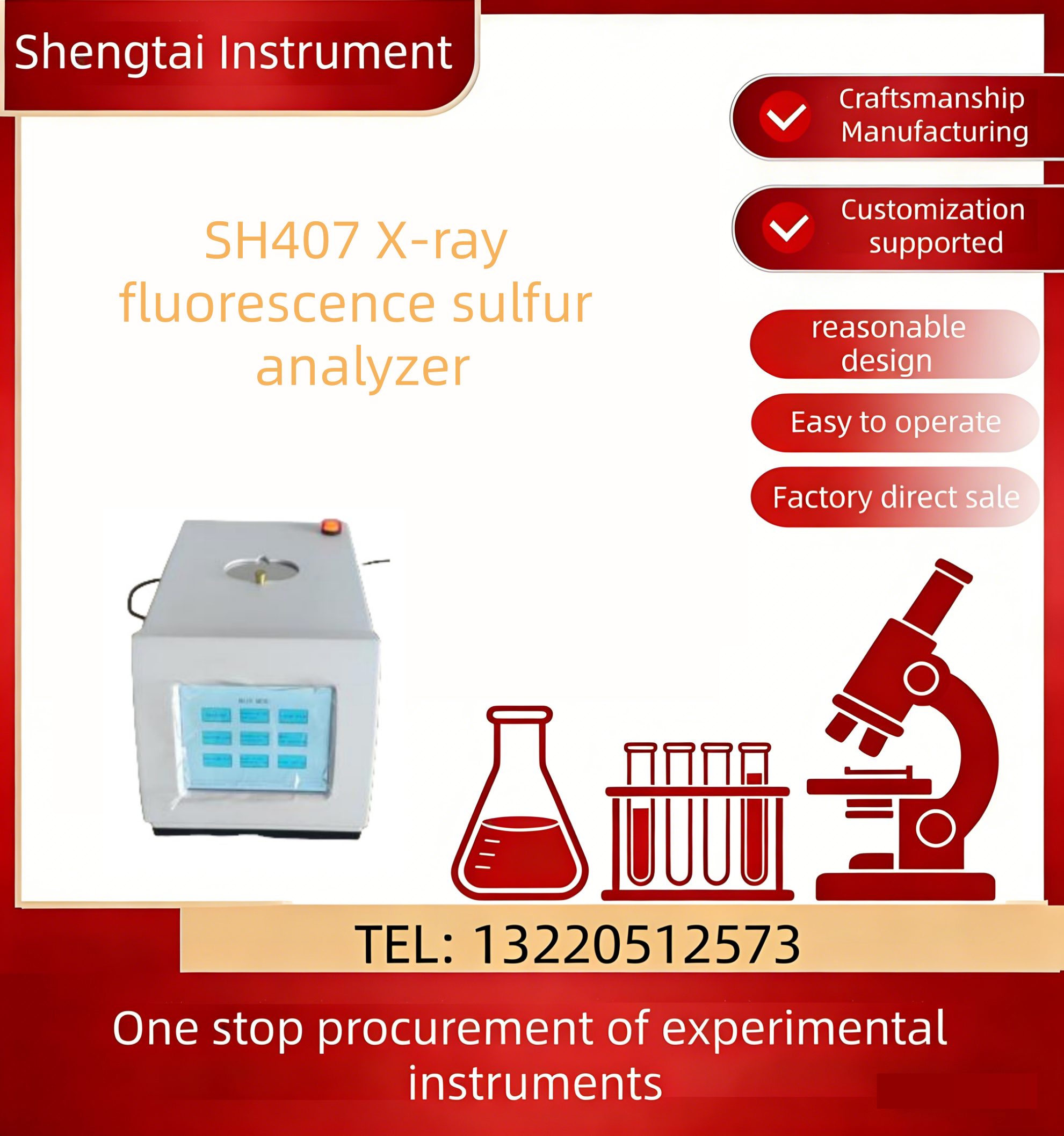 Fluorescence Spectral Sulfur Analyzer Diesel Fuel Sulfur Tester SH407 ...